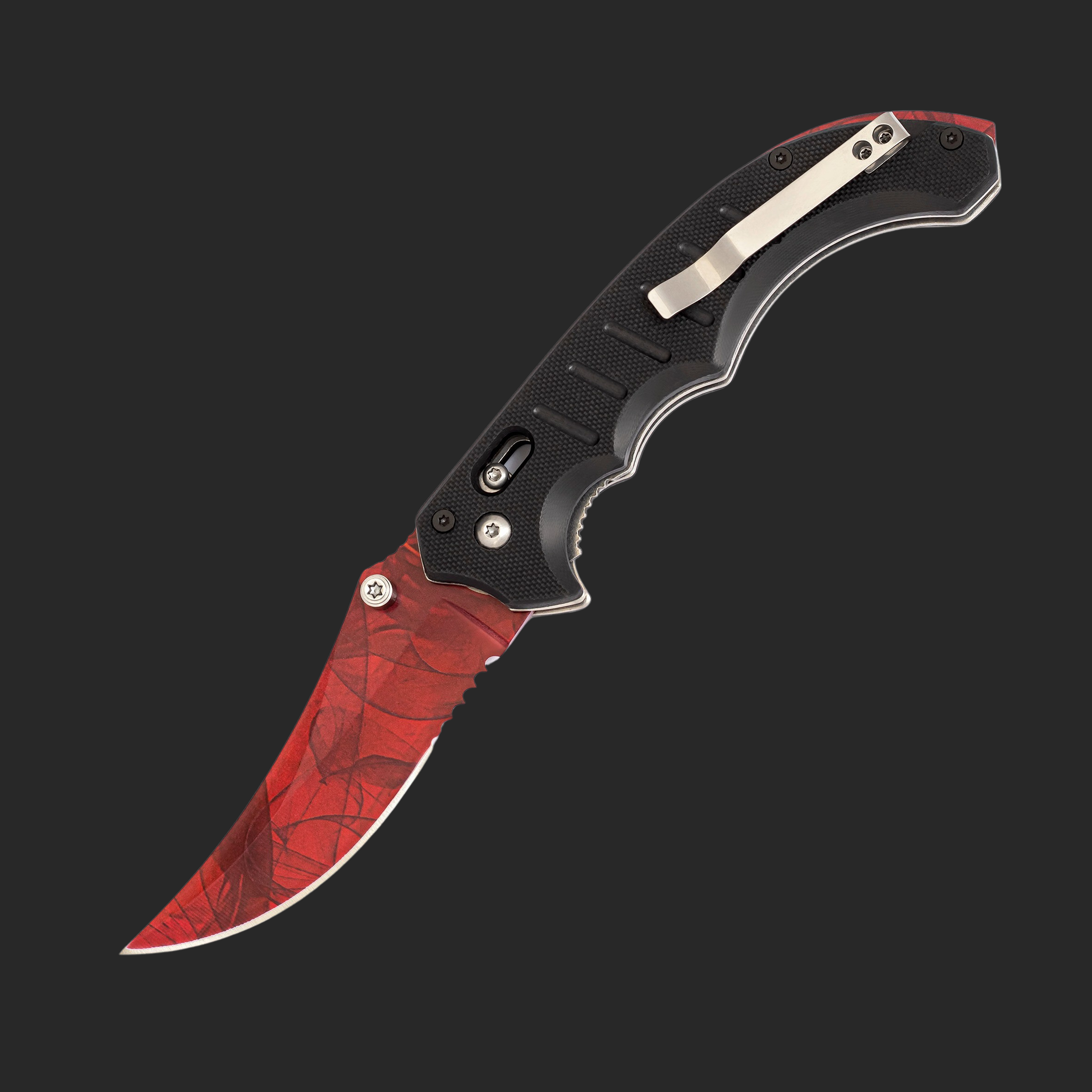 Flip knife Ruby | Real CS2 custom made IRL by LootKnife